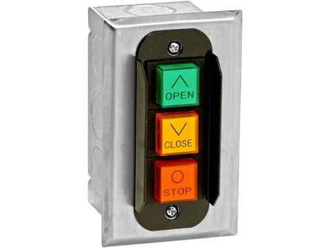 3 Button Interior Flush Mount Control Station — American Garage Door Supply